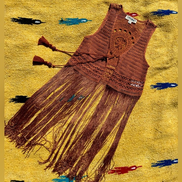 Idyllwind | Jackets & Coats | Idyllwind Hawls Neck Crochet Vest Xs New ...